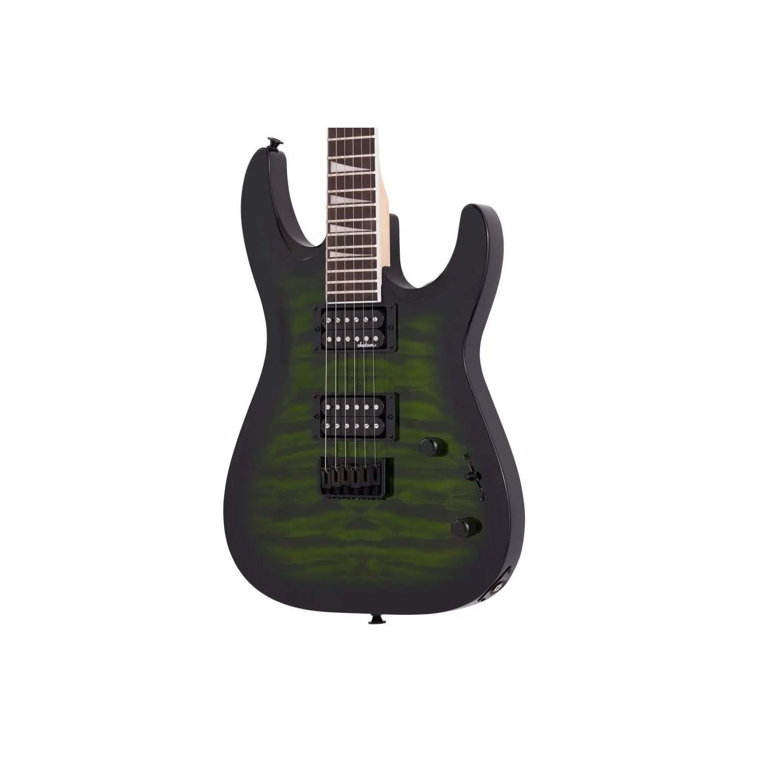 JACKSON - JS32Q - JS SERIES - DINKY ARCH TOP - Transparent Green Burst
