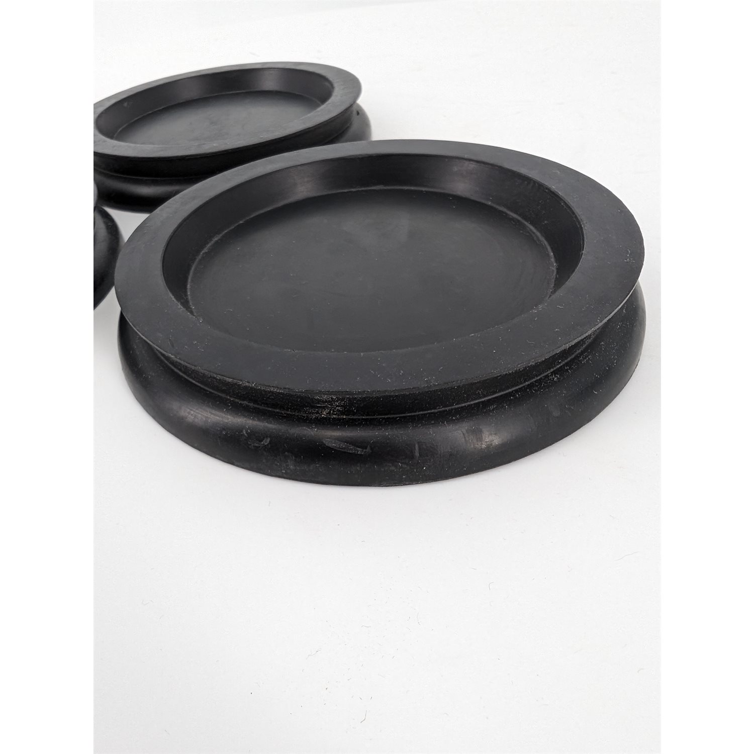 PCC / LR - Hard rubber ROLLER CUPS - 3 pack - black