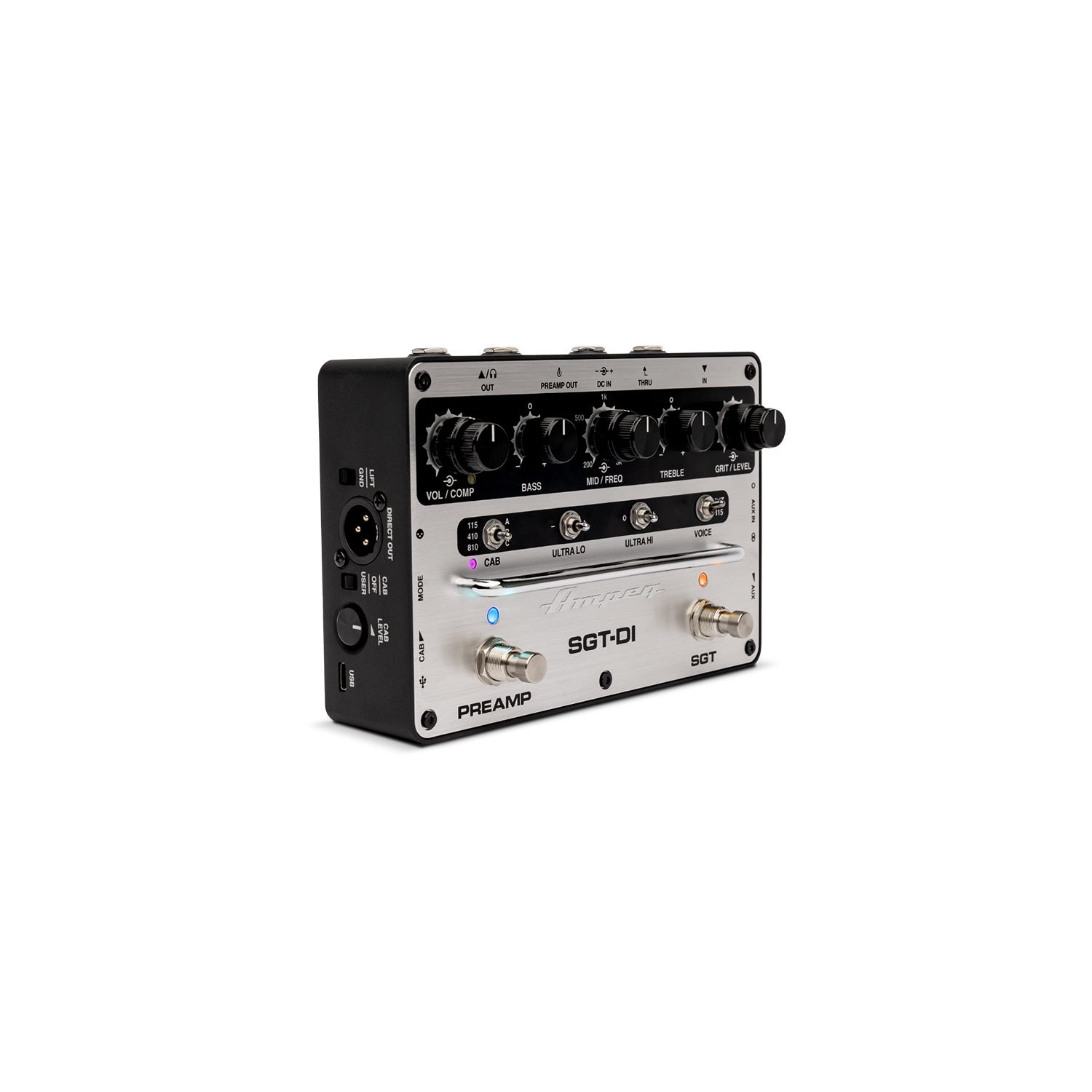 AMPEG - SGT-DI - Pédale de préamplificateur de basse et DI / simulateur ...